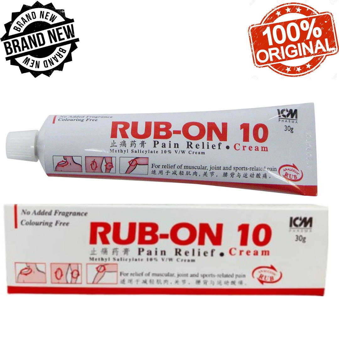 ICM Pharma Rub-On 10 Pain Relief Cream Muscle Knee Back Body Pain ...