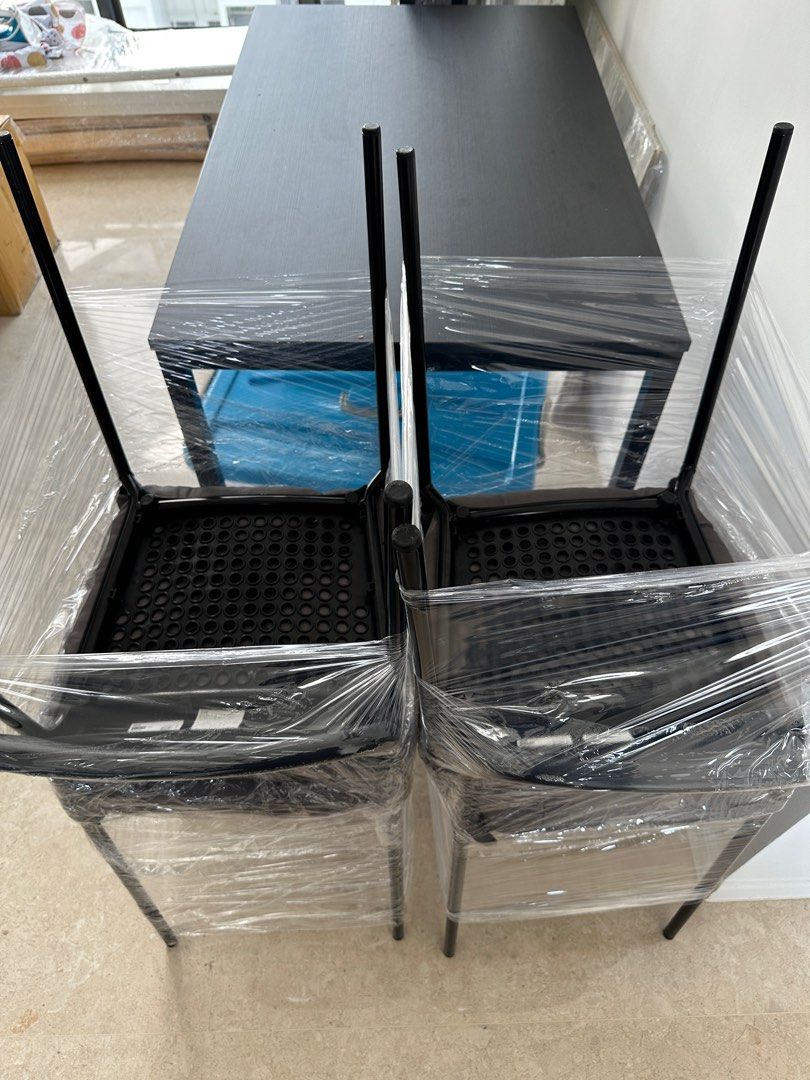 Ikea Dining Table Set (SANDSBERG/ADDE), Furniture & Home Living ...