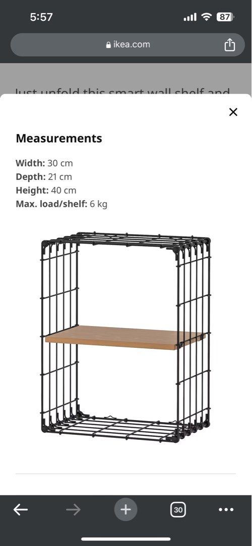 Ikea GULLHULT wall shelf, Furniture & Home Living, Furniture, Shelves ...