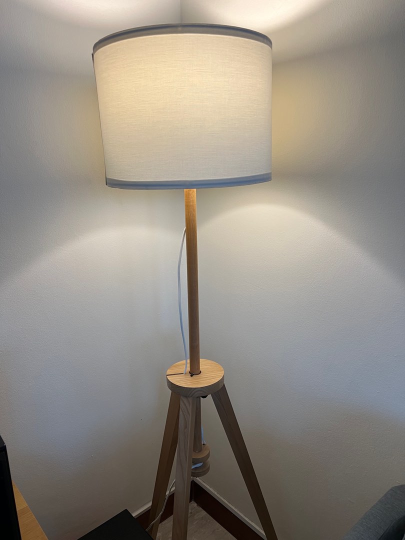IKEA Lauters Solid Wood Floor Lamp, Furniture & Home Living, Lighting ...
