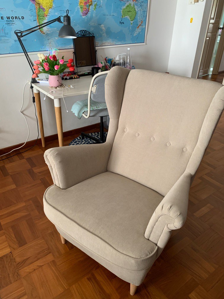 IKEA Strandmon Armchair, Furniture & Home Living, Furniture, Chairs on ...