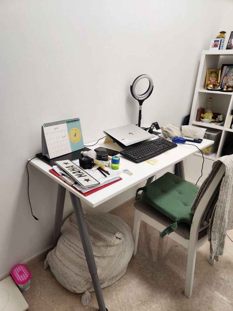 Ikea Study Desk with adjstable height, Furniture & Home Living ...