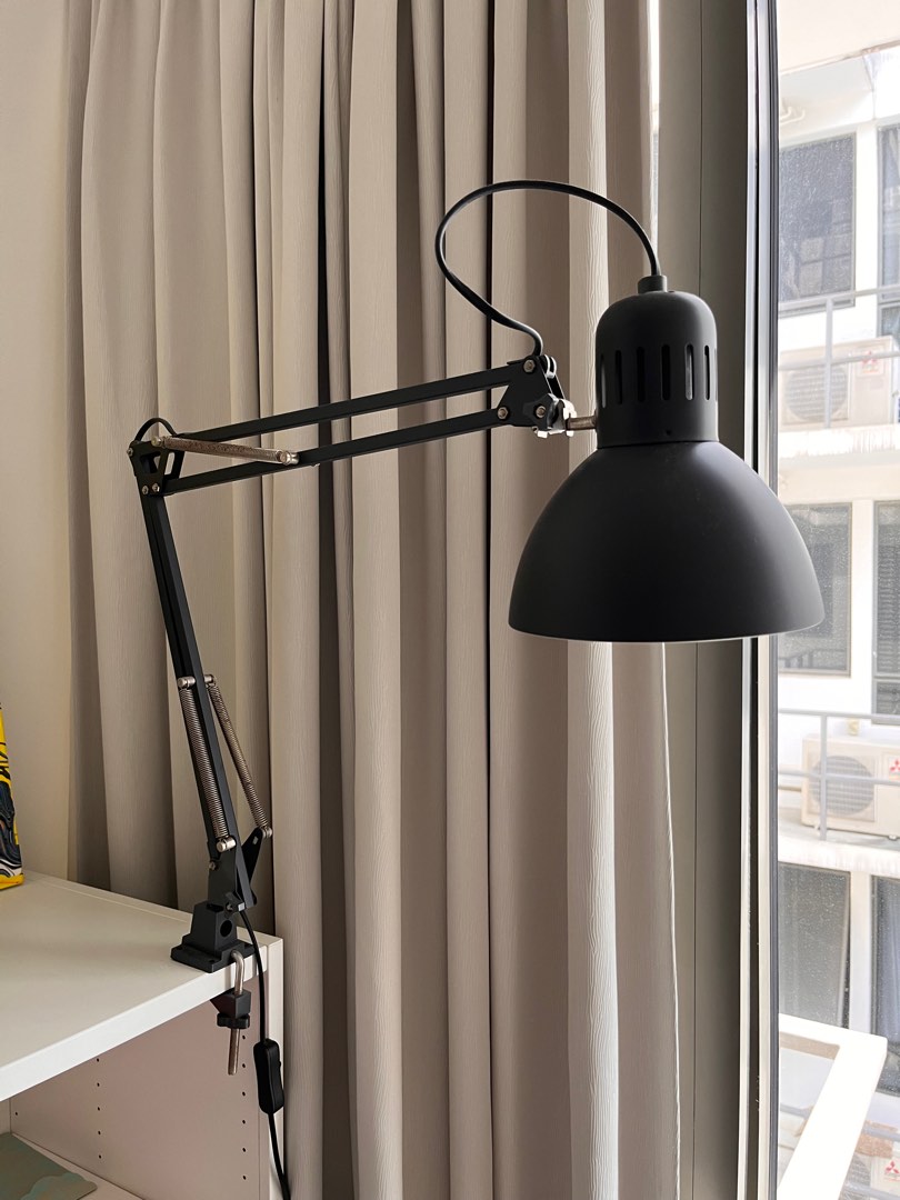 IKEA TERTIAL Work lamp, dark grey, Furniture & Home Living, Lighting ...