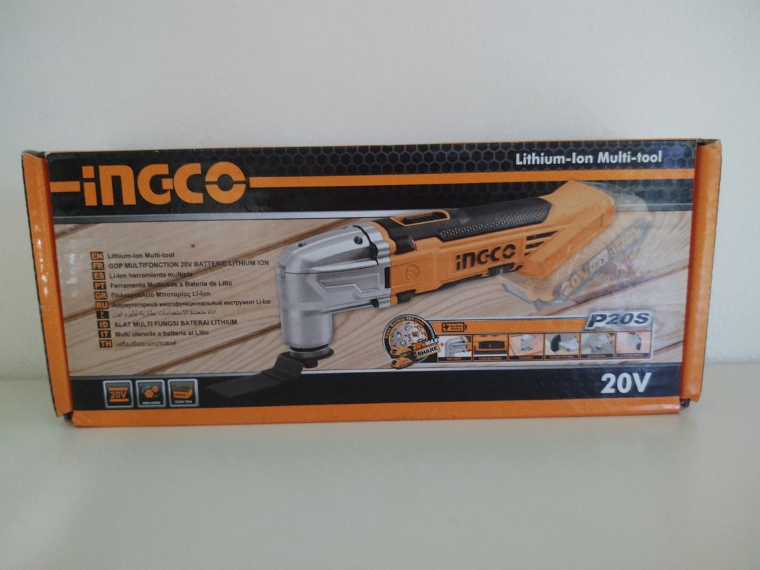 INGCO 20V Multi-Tool with Variable Speed, 8 pcs Accessories Set ...