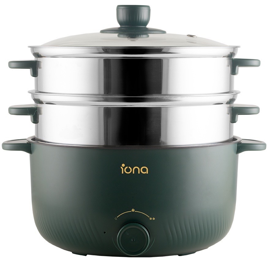 iona 6.0L Multi Purpose Steamer with 3L Non Stick Cooking Pot, TV ...