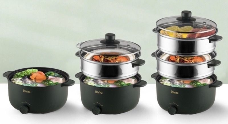 iona 6.0L Multi Purpose Steamer with 3L Non Stick Cooking Pot, TV ...