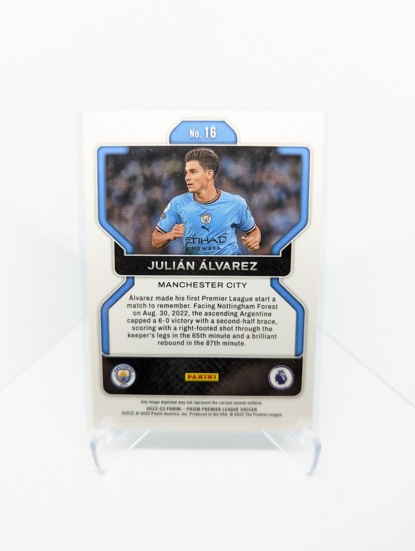 Julian Alvarez Prizm 2022-23 Manchester City Base Card, Hobbies & Toys ...