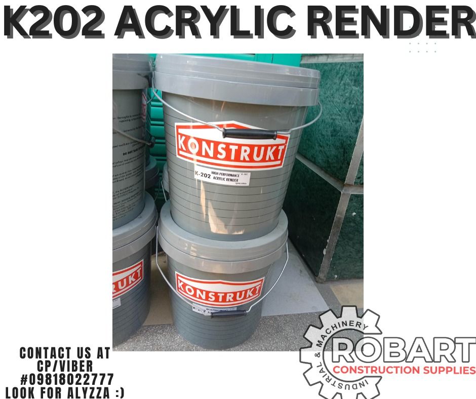 K202 ACRYLIC RENDER, Commercial & Industrial, Construction Tools ...