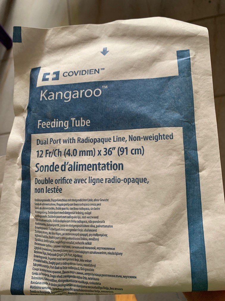 Kangaroo Feeding Tube Ch 12, Health & Nutrition, Medical Supplies ...