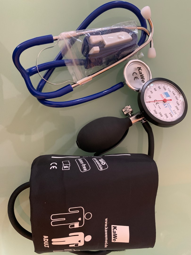 Kawe mastermed A1 aneroid blood pressure measuring device and stethoscope, Health & Nutrition ...