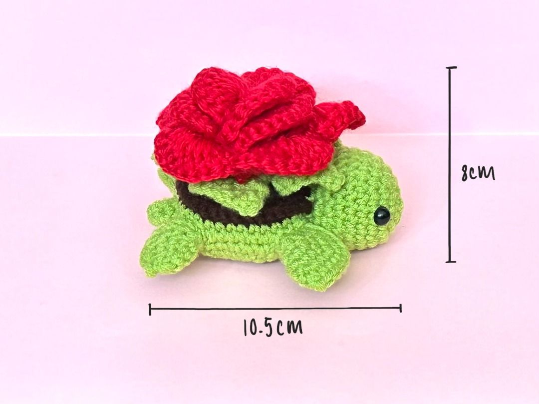 [Mother's day special] little turtle with a rose amigurumi | handmade ...