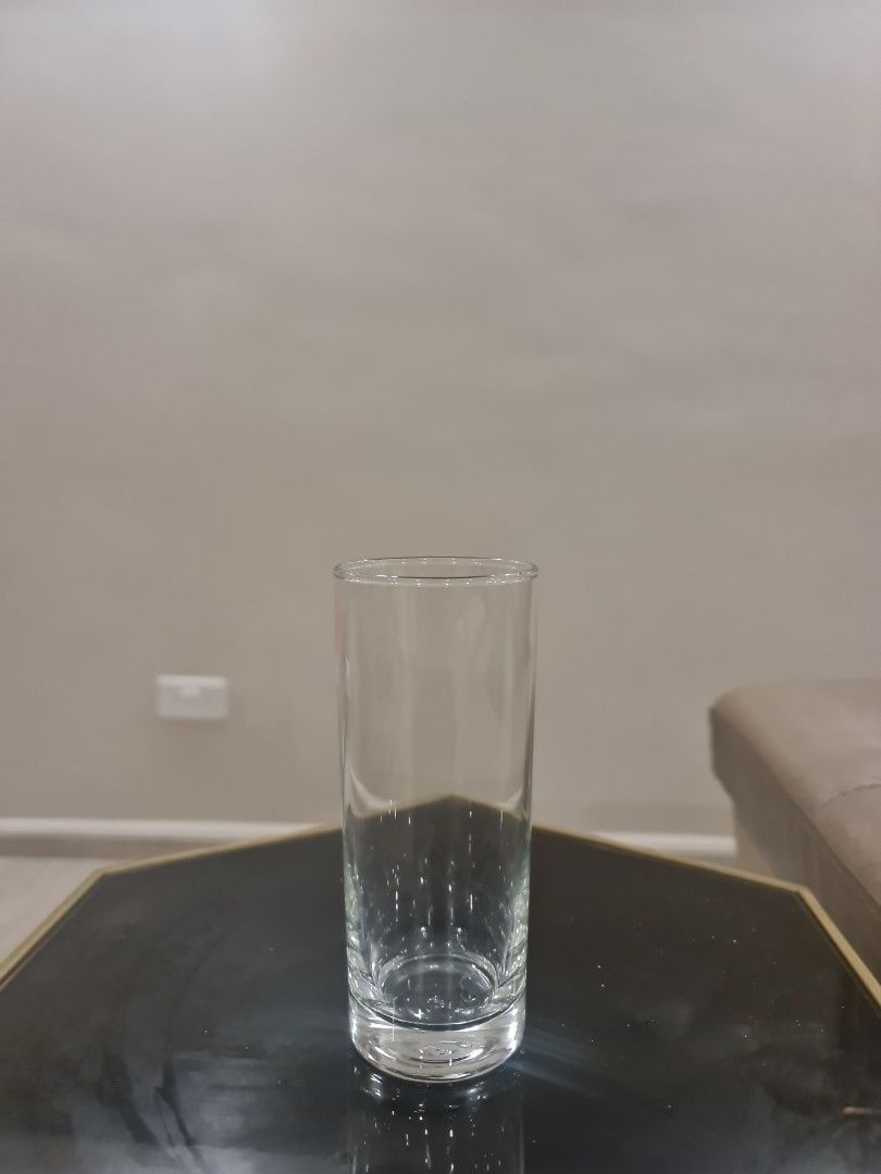 Long transparent drinking glass, Food & Drinks, Alcoholic Beverages on ...