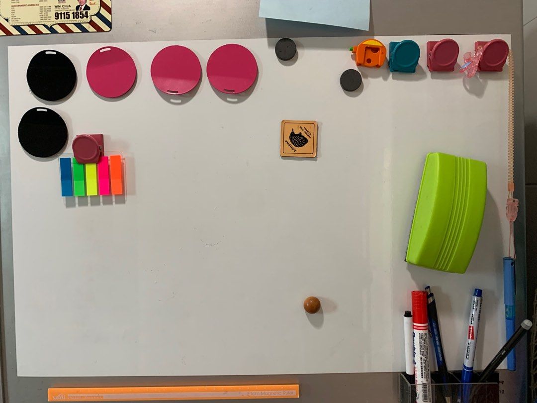 Magnetic white boards + magnet, Hobbies & Toys, Stationery & Craft ...