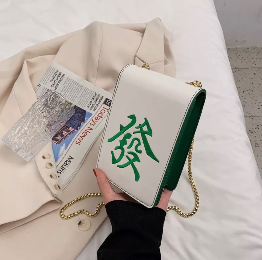 Mahjong Tile Fa Cai Bag, Women's Fashion, Bags & Wallets, Purses ...