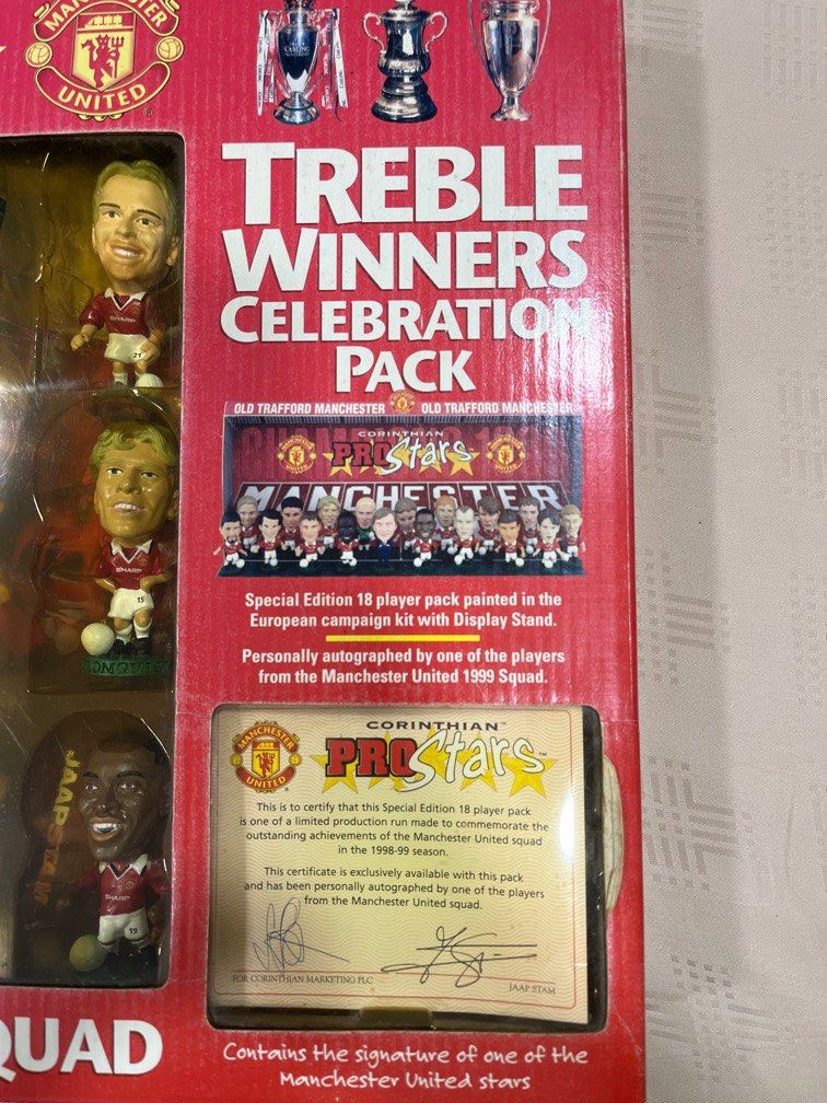 Manchester United Man U pro stars treble winners celebration pack 1998 ...