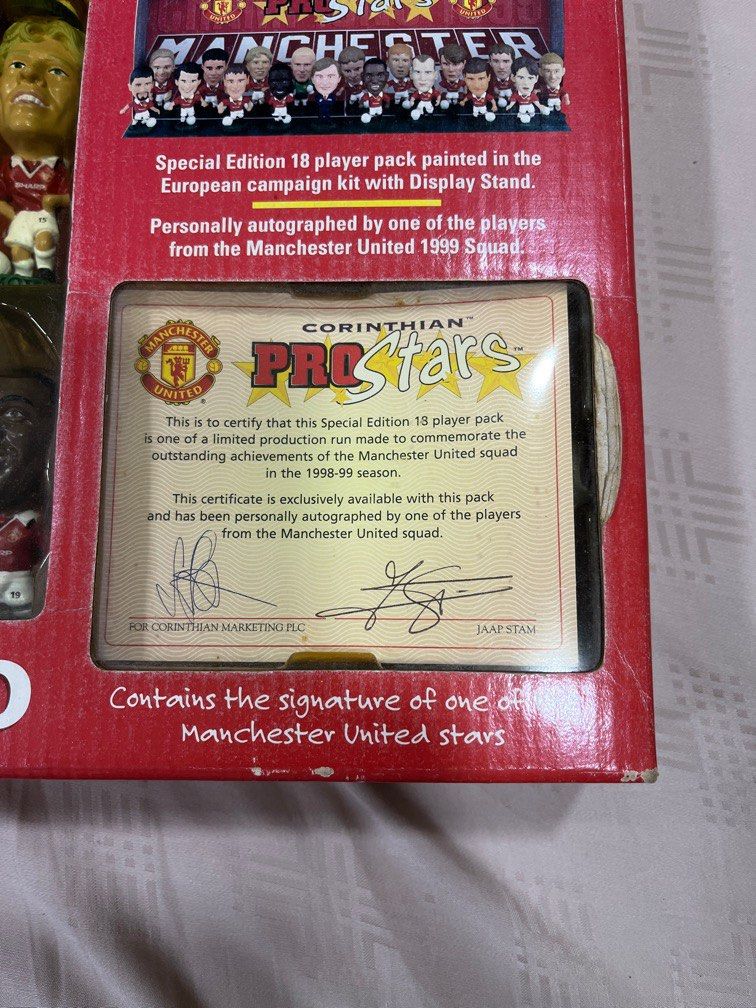 Manchester United Man U pro stars treble winners celebration pack 1998 ...