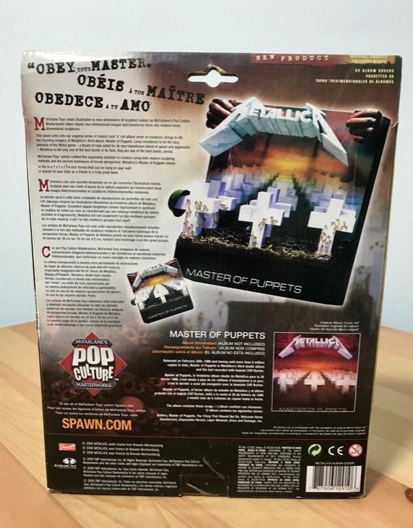 mcfarlane music 3D album cover Metallica Master Of Puppets MISB Neca ...