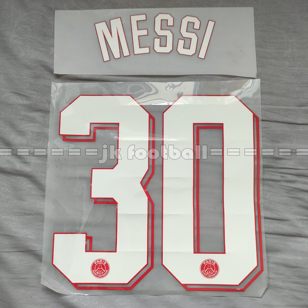 Messi 30 PSG Name And Number Set, Men's Fashion, Activewear on Carousell