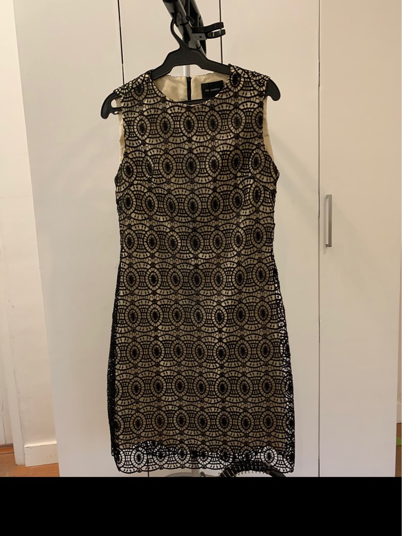 MG Gamboa Formal Black+Cream dress, Women's Fashion, Dresses & Sets ...