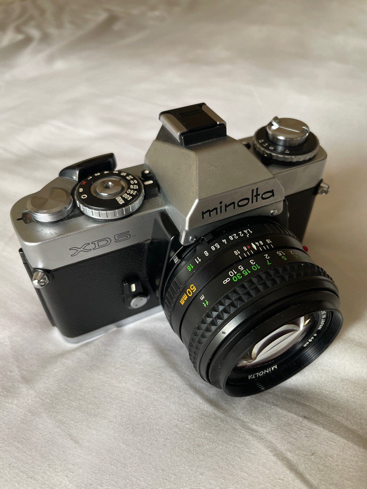 Minolta XD5 film SLR camera, Photography, Cameras on Carousell