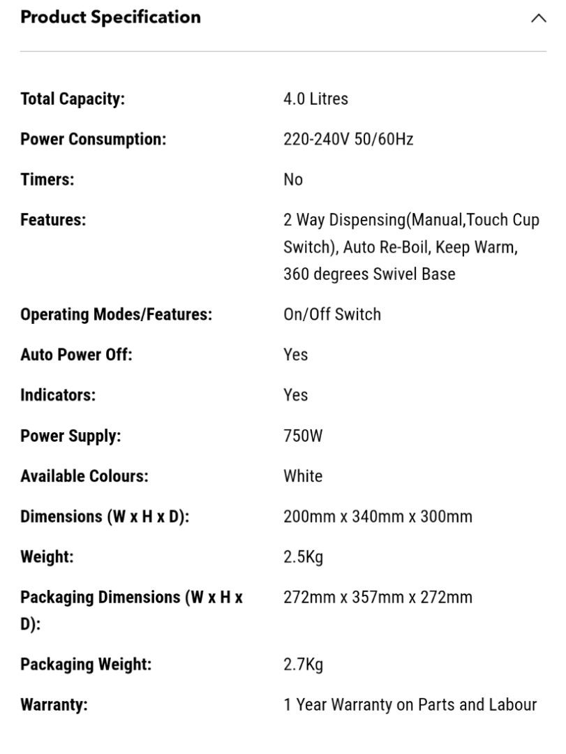 mistral electric thermo pot, TV & Home Appliances, Kitchen Appliances ...