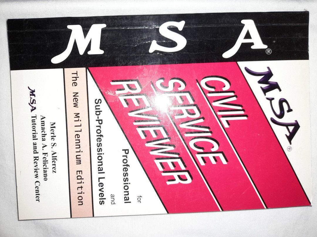 MSA Civil Service Reviewer, Hobbies & Toys, Books & Magazines ...