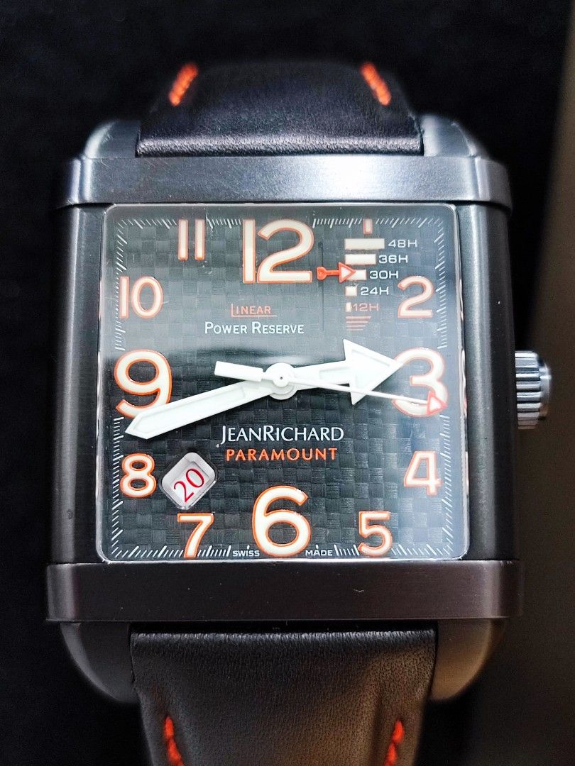 MSKL JEAN RICHARD 62118 Paramount Power Reserve Linear Men Watch PVD black Prototype Limited ...