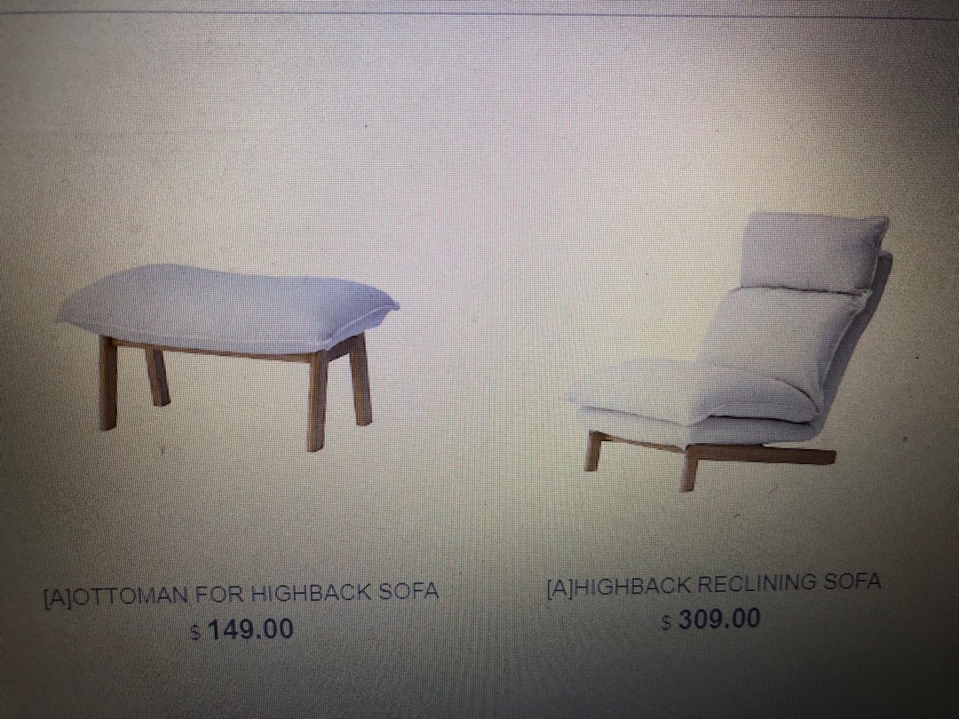 Muji reclining chair and footrest, Furniture & Home Living, Furniture ...