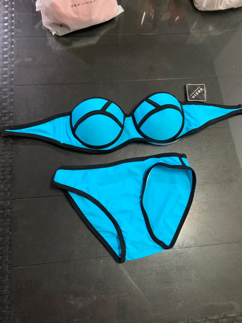 Neon Blue Swimsuit on Carousell
