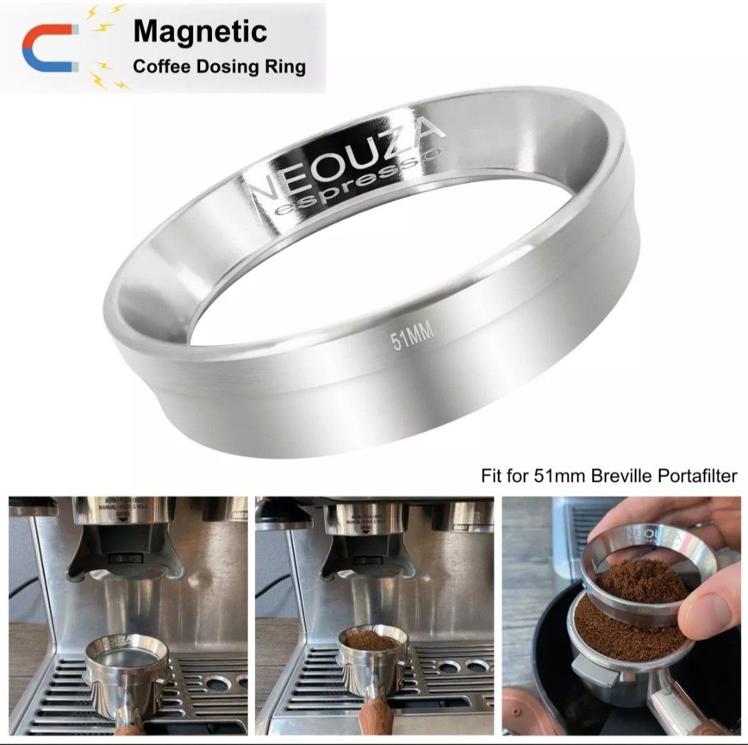 NEOUZA 51mm Stainless Steel Coffee Espresso Funnel Ring on Carousell