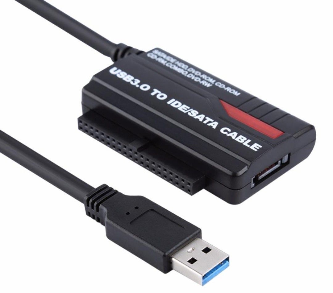 New SATA or IDE 2.5"/3.5" hard drive To USB 3.0/2.0 Adapter Converter ...