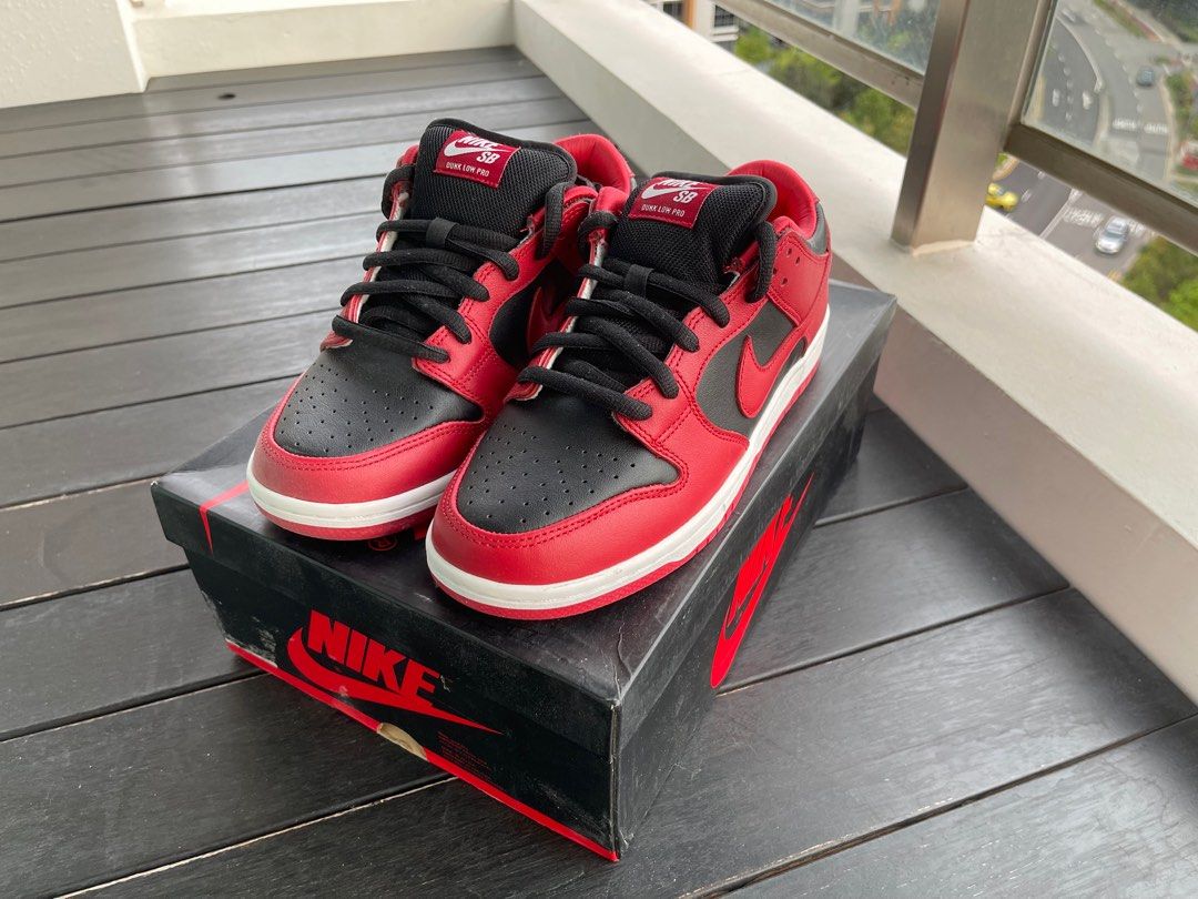 Nike SB Dunk Custom Varsity Red, Men's Fashion, Footwear, Sneakers on ...