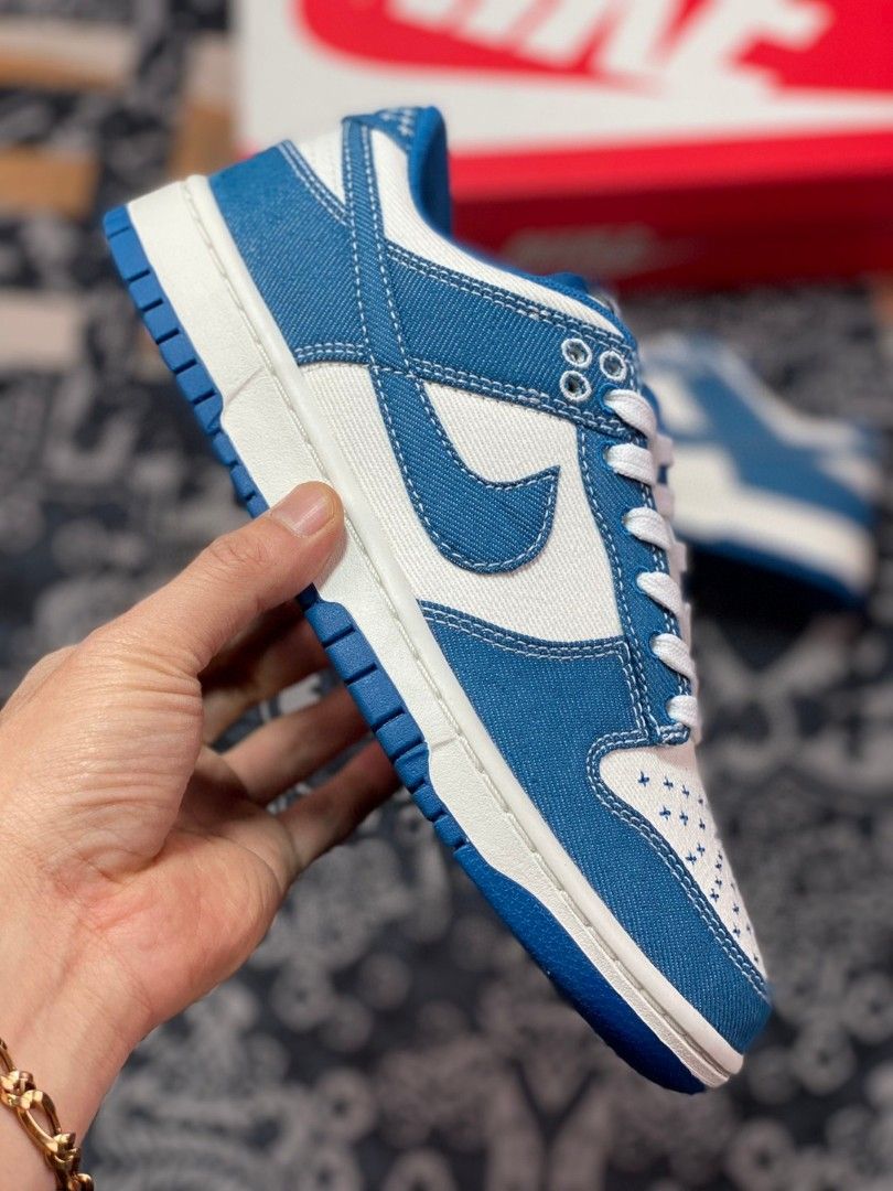Nike SB Dunk Retro Low"Industrial Blue Sashiko", 男裝, 鞋, 波鞋 - Carousell