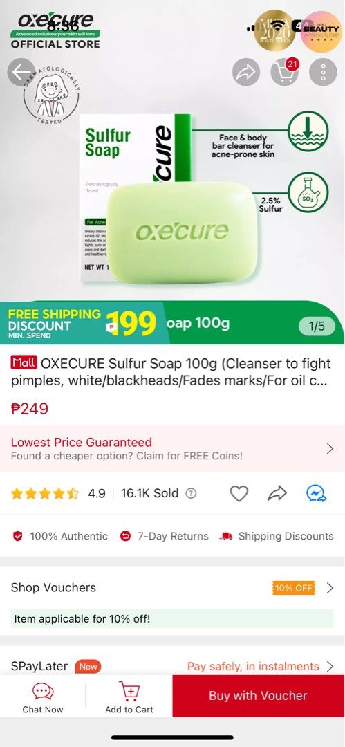 Oxecure Sulfur Soap 100g, Beauty & Personal Care, Bath & Body, Bath on ...