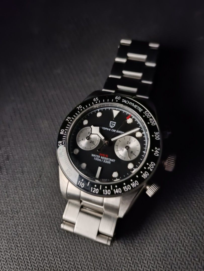 Pagani Design Black Bay Chronograph / Chrono Homage PD1718 / PD-1718 ...