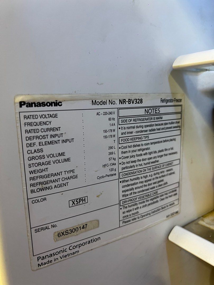 Panasonic Dual Inverter Refrigerator, TV & Home Appliances, Kitchen ...