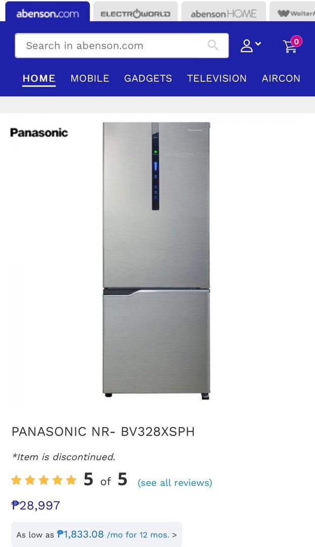 Panasonic Dual Inverter Refrigerator, TV & Home Appliances, Kitchen ...