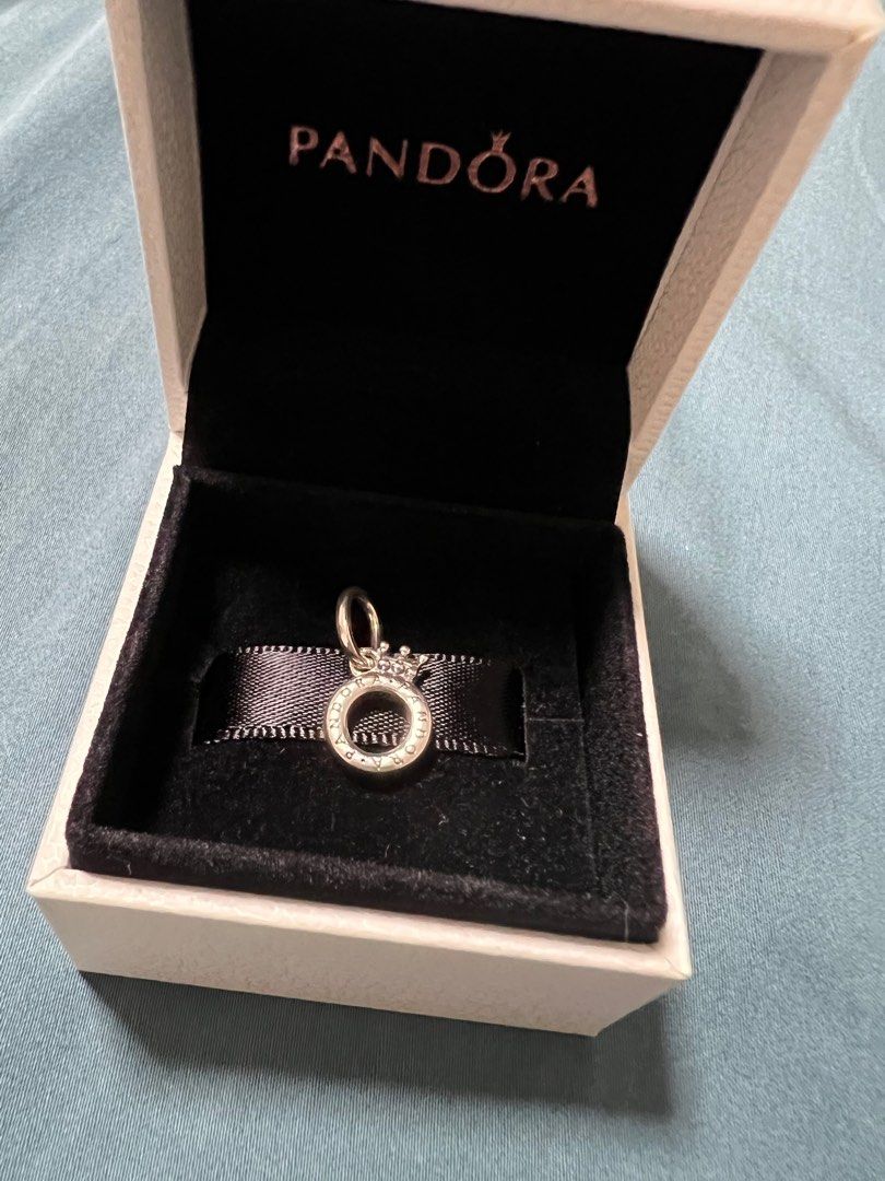 Pandora Logo & Crown O Pendant, Women's Fashion, Jewelry & Organisers ...