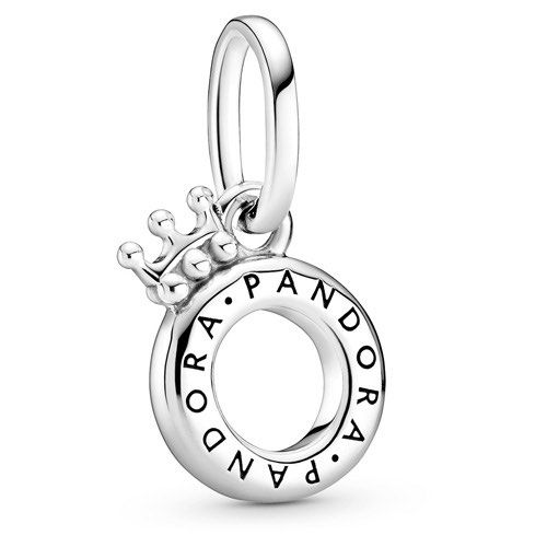 Pandora Logo & Crown O Pendant, Women's Fashion, Jewelry & Organisers ...