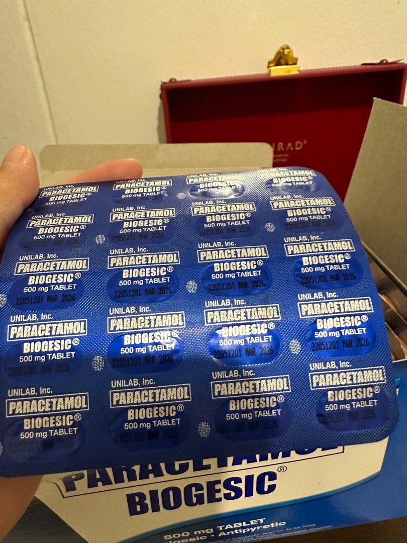 Paracetamol Biogesic 500mg (20 tablets), Health & Nutrition, Health ...