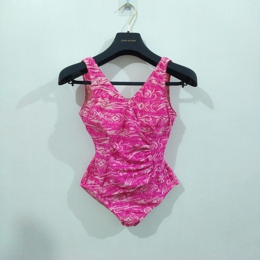 Pink Swimsuit One piece Pink Swimsuit Sexy Swimsuit Ruched Design ...