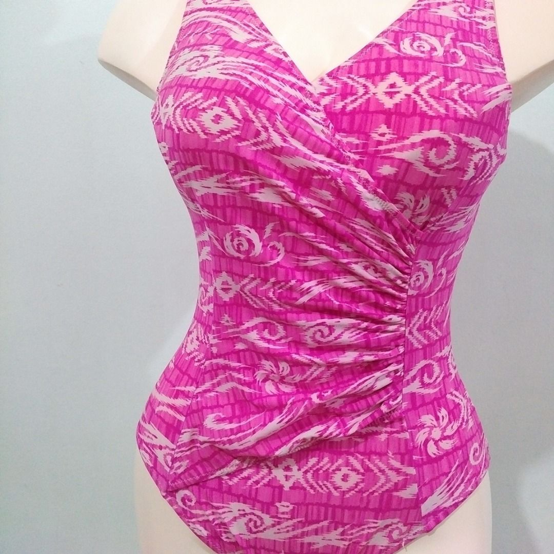 Pink Swimsuit One piece Pink Swimsuit Sexy Swimsuit Ruched Design ...