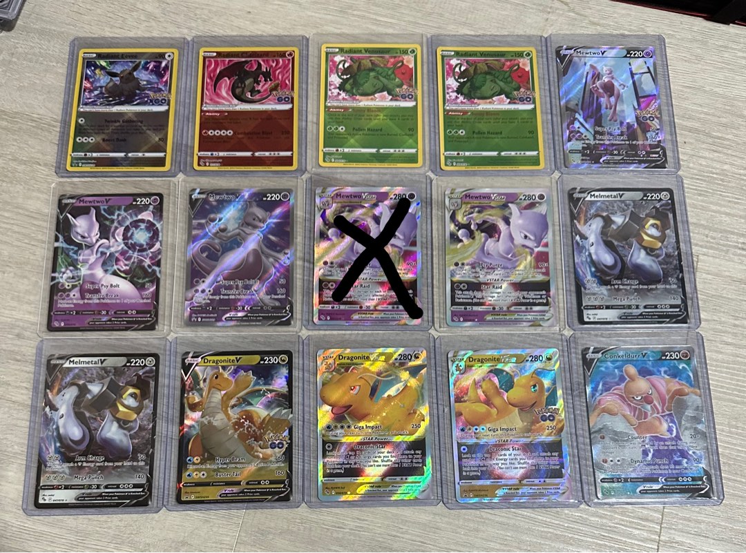 Pokemon GO Cards Mewtwo / Dragonite V VStar / Radiant / Unpeeled Ditto ...
