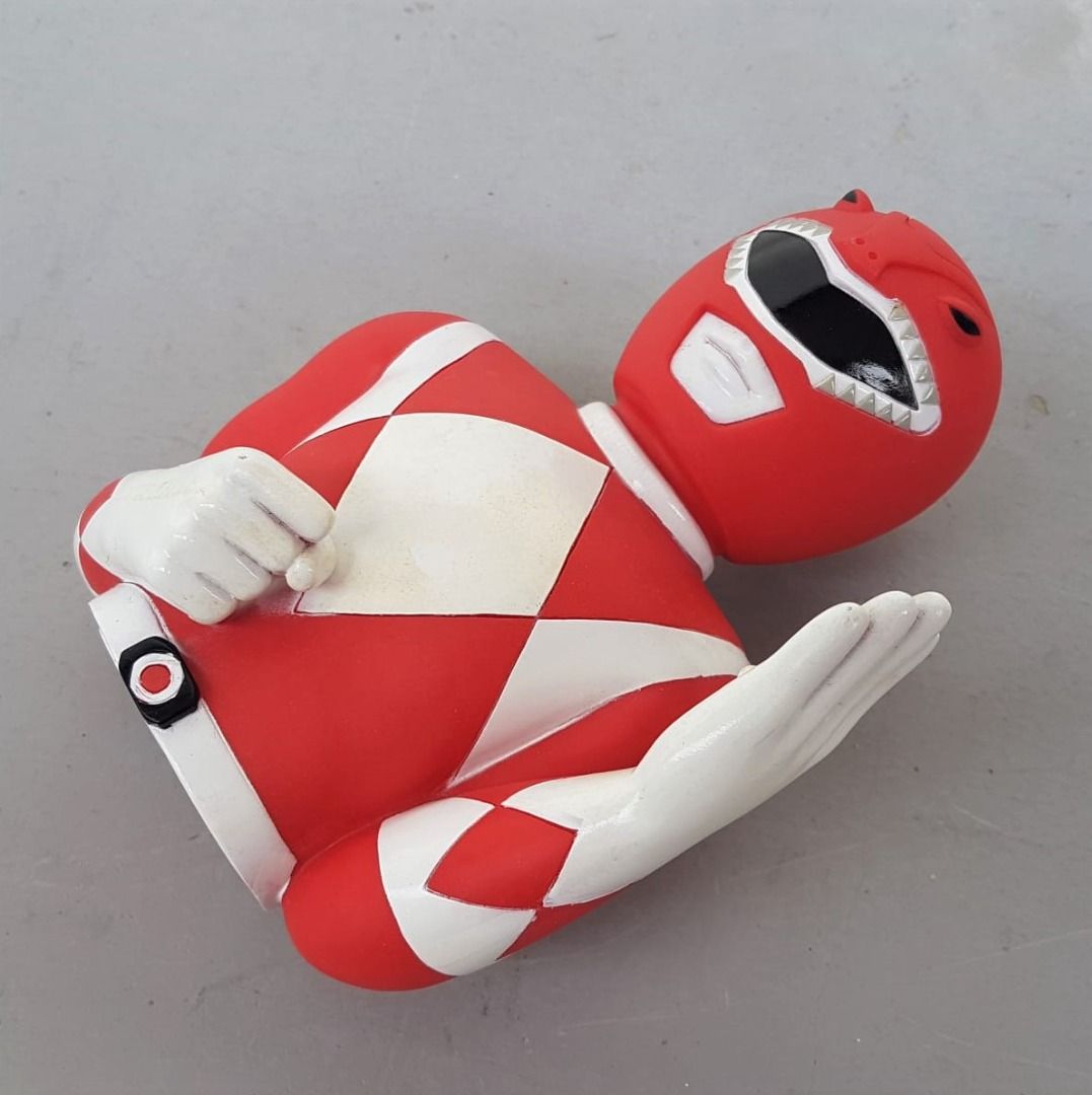 Power Rangers Collectibles, Coin Bank, Red Ranger Figure, Original ...