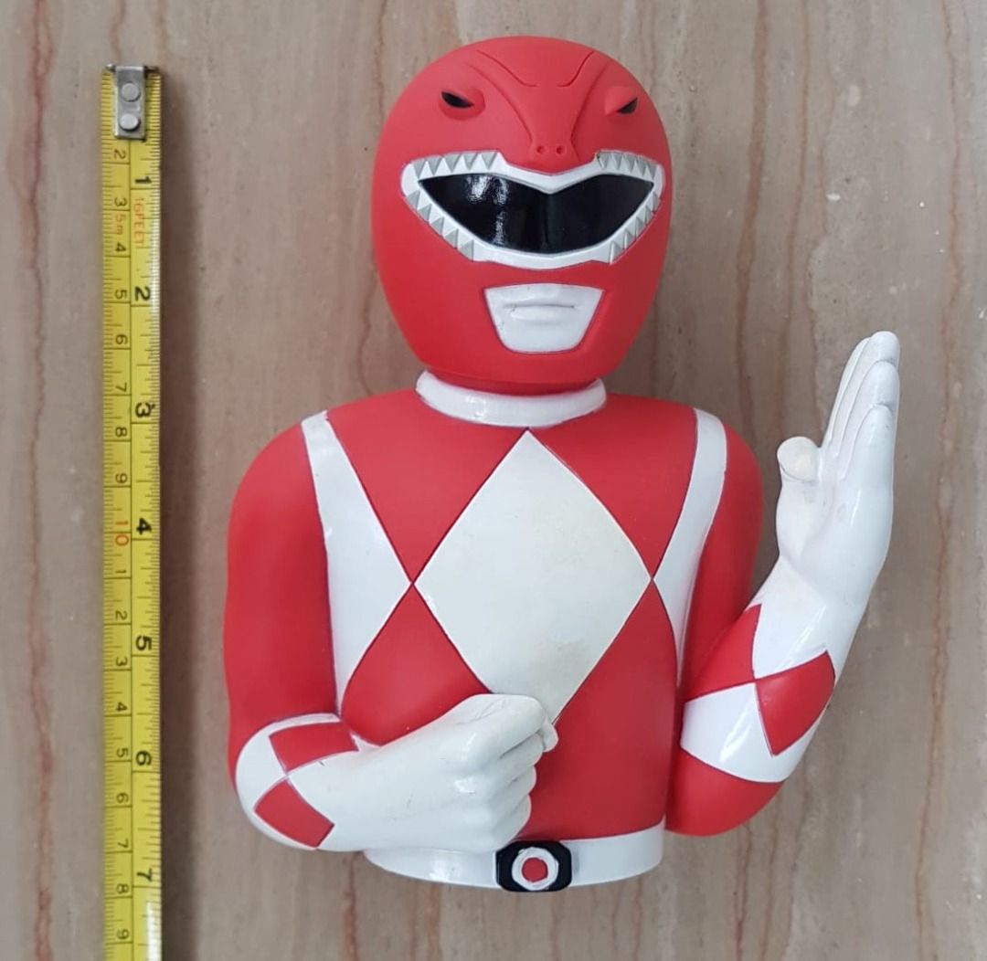 Power Rangers Collectibles, Coin Bank, Red Ranger Figure, Original ...