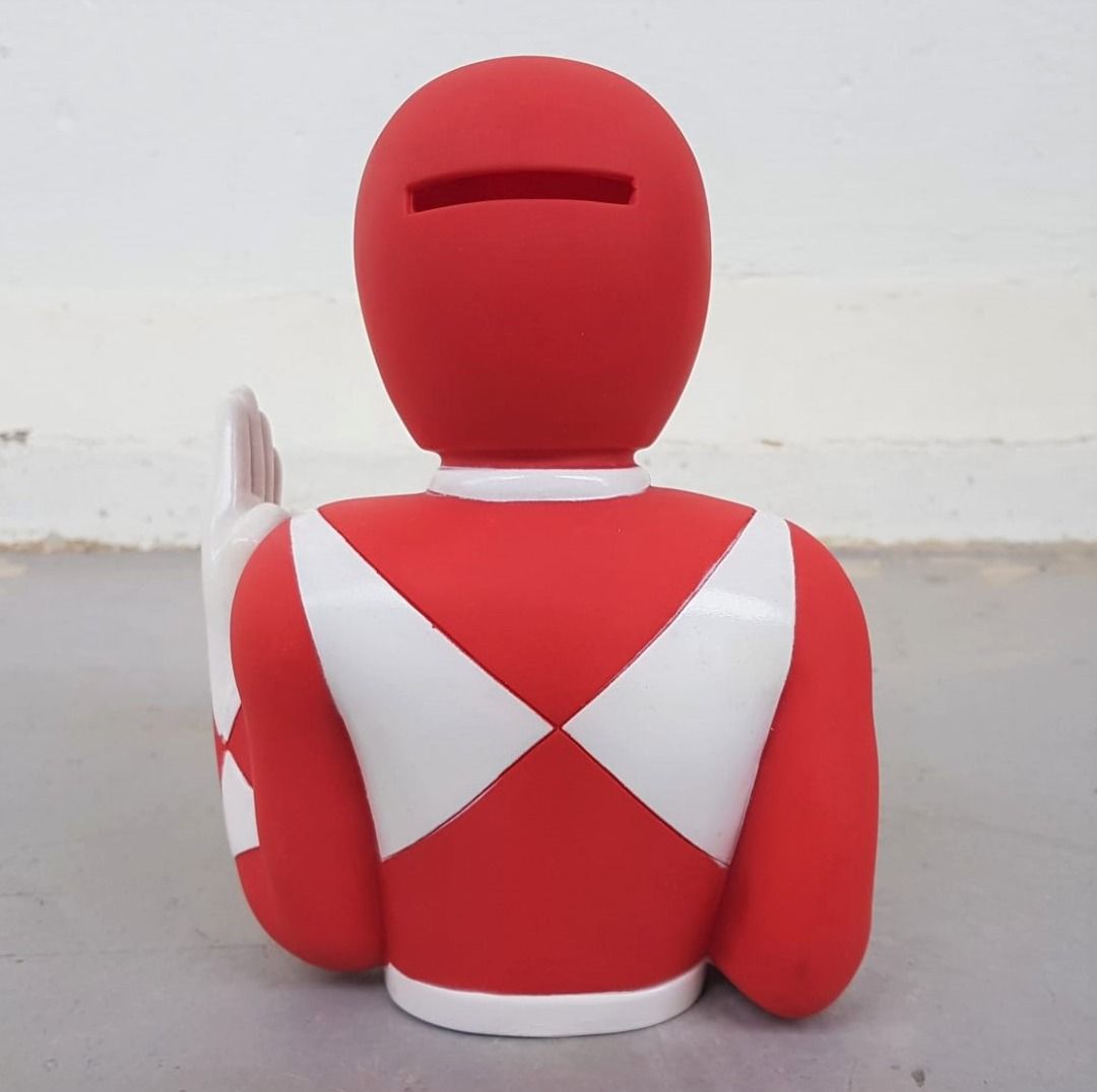 Power Rangers Collectibles, Coin Bank, Red Ranger Figure, Original ...