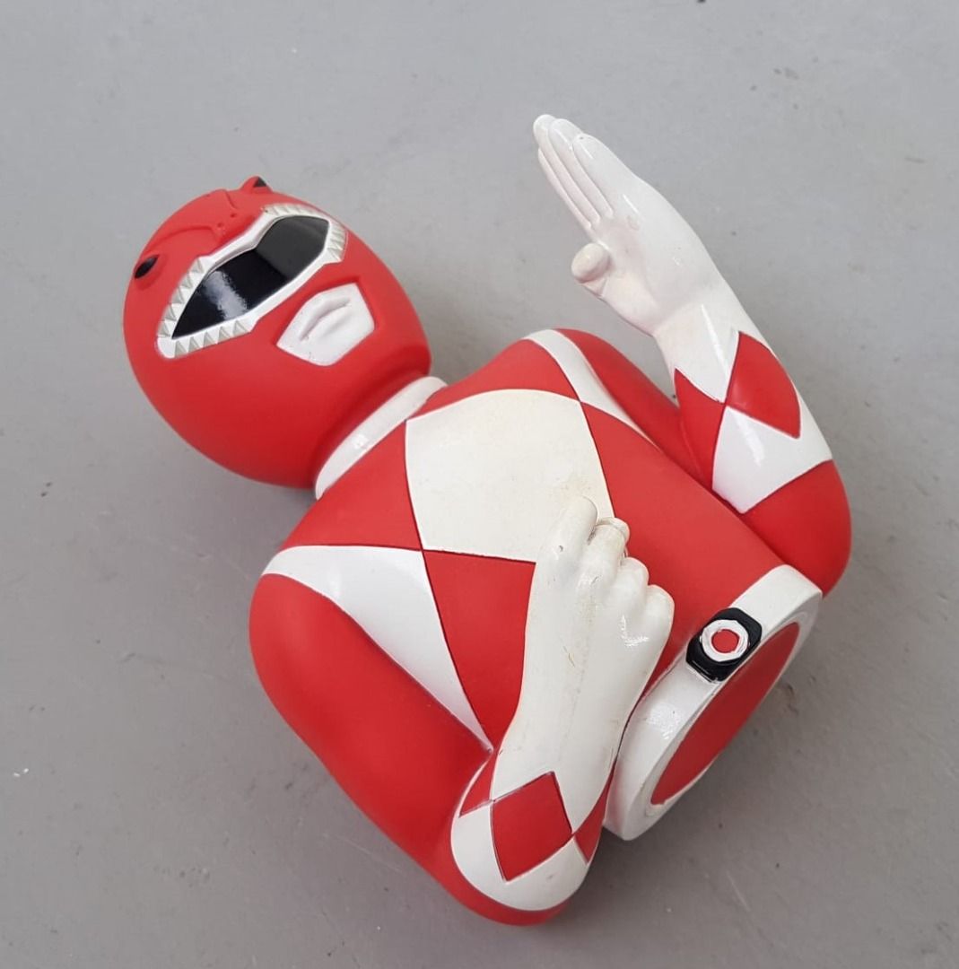 Power Rangers Collectibles, Coin Bank, Red Ranger Figure, Original ...