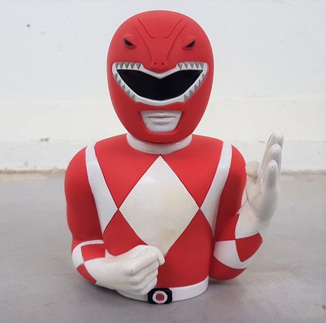 Power Rangers Collectibles, Coin Bank, Red Ranger Figure, Original ...
