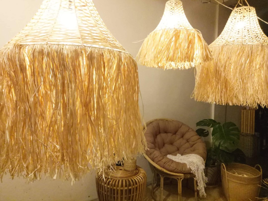 Raffia Pendant Light, Furniture & Home Living, Lighting & Fans ...