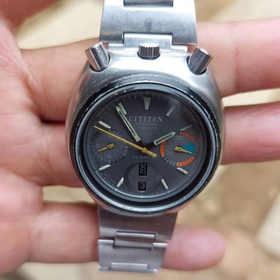 Rare Vintage Citizen Bullhead Rally Chronograph Watch, Men's Fashion ...